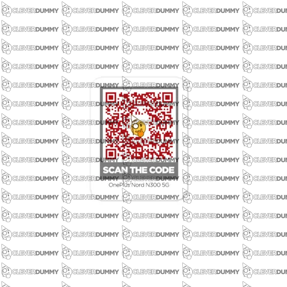 OnePlus Nord N300 5G CleverDummy QR Sticker - CleverDummy